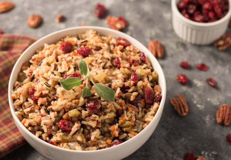 Holiday Wild Rice Pilaf with Cranberries and Pecans - A Plantiful Path