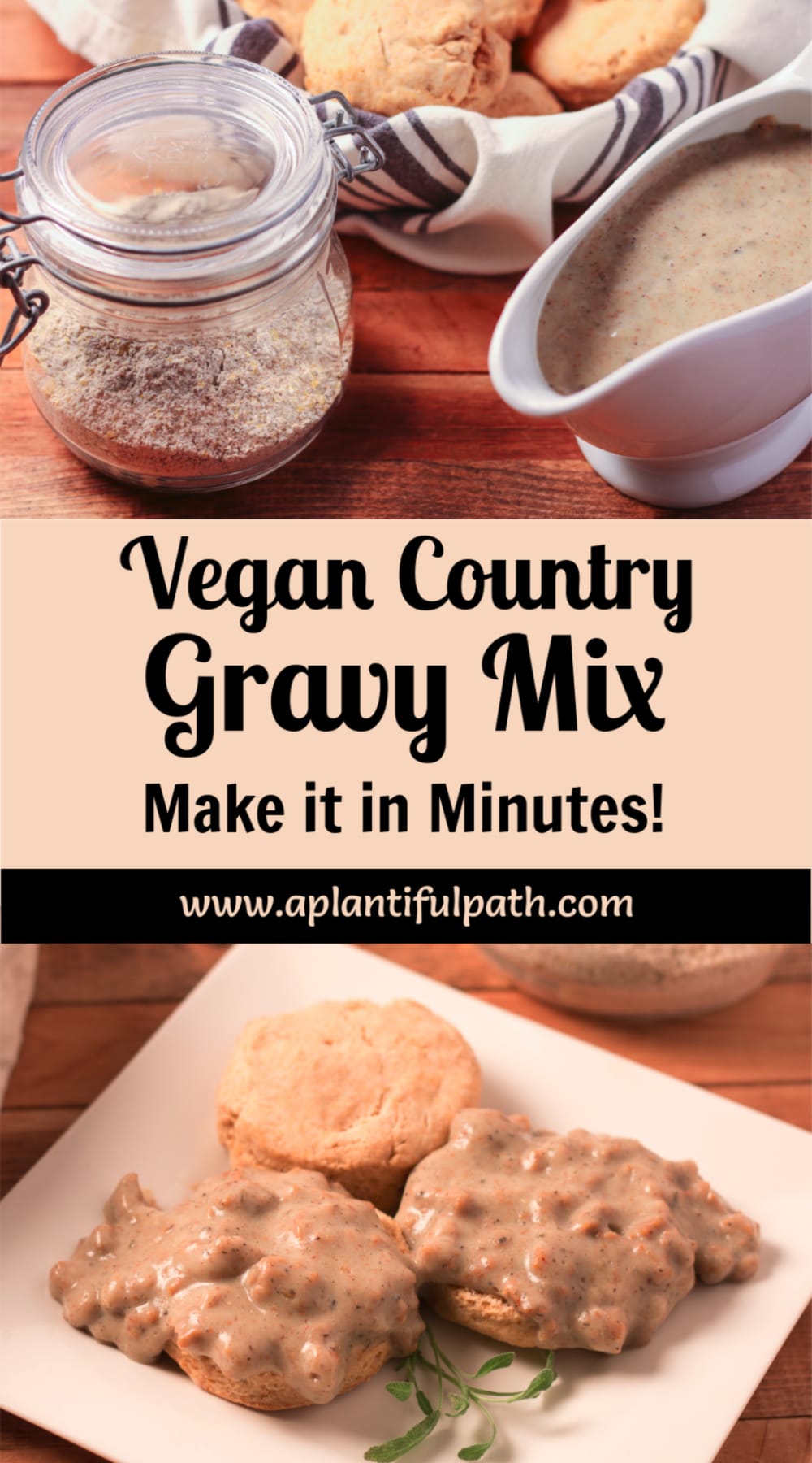 Easy Vegan Country Gravy Mix - Oil-free | A Plantiful Path