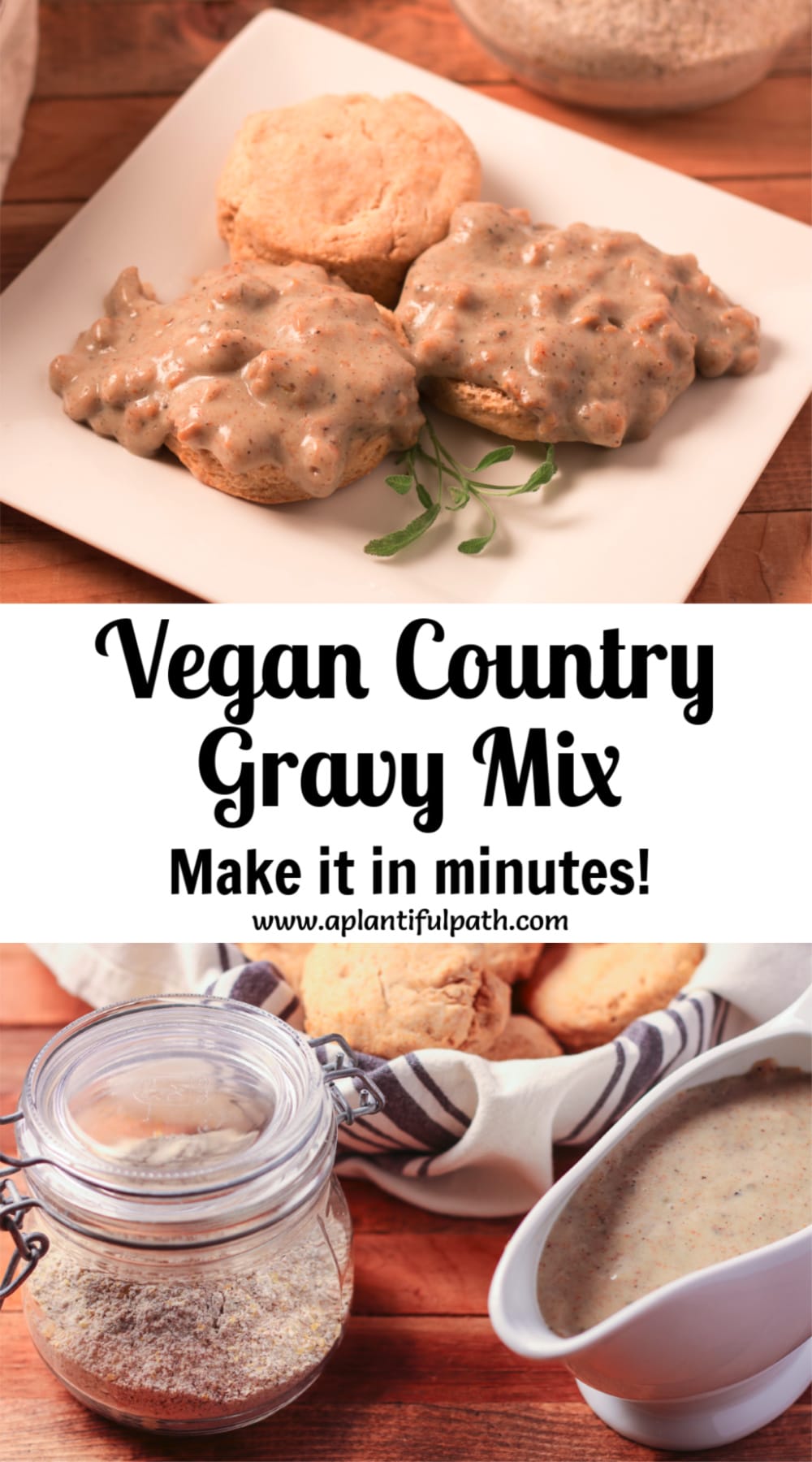 Easy Vegan Country Gravy Mix - Oil-free - A Plantiful Path
