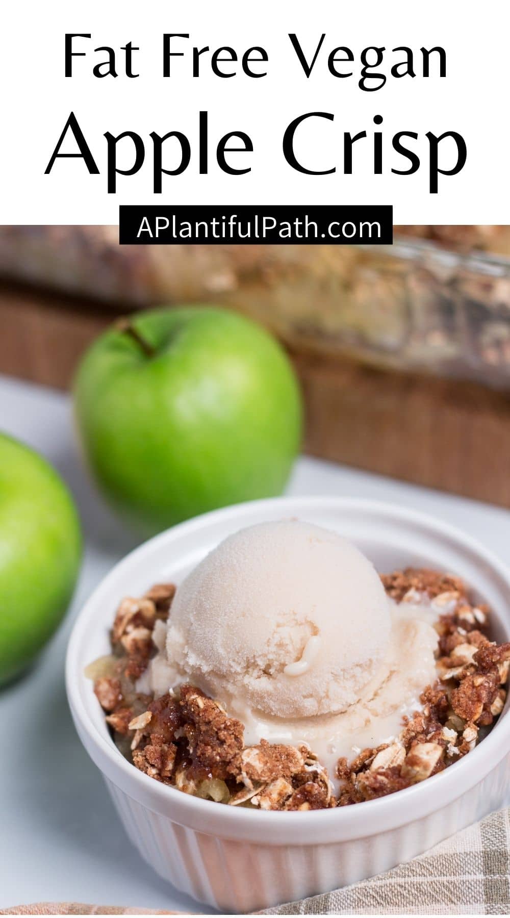 Fat Free Apple Crisp Recipe - A Plantiful Path