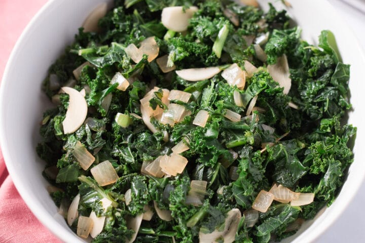 Sautéed Kale with Garlic and Onions - A Plantiful Path