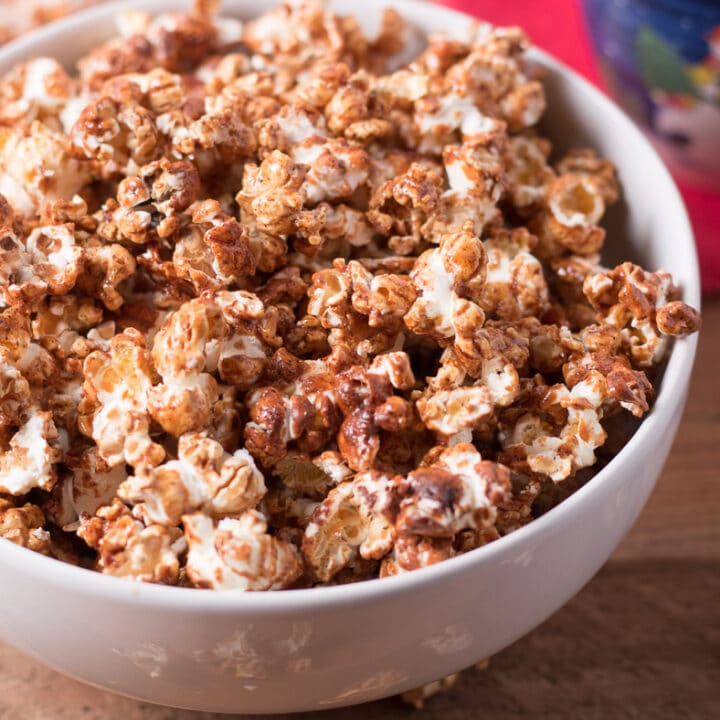 Gingerbread Popcorn - Easy & Oil Free - A Plantiful Path