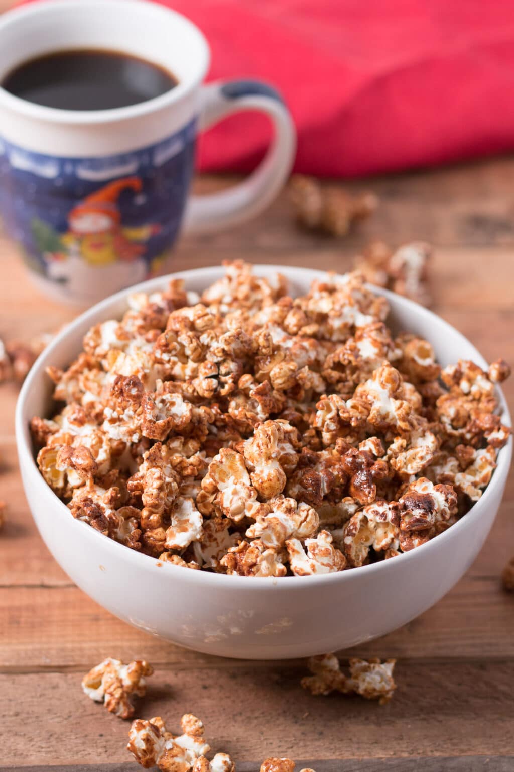 Gingerbread Popcorn - Easy & Oil Free - A Plantiful Path