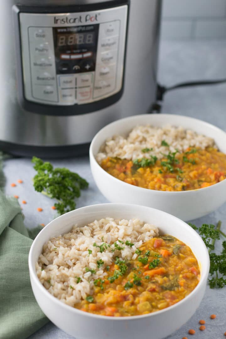 Red Lentil Dal in the Instant Pot - A Plantiful Path
