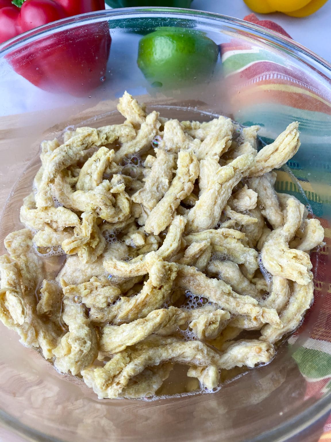 Vegan Soy Curl Fajitas - Oil Free - A Plantiful Path