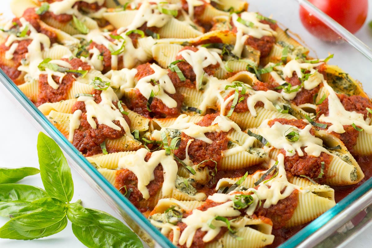 Vegan Stuffed Shells - A Plantiful Path