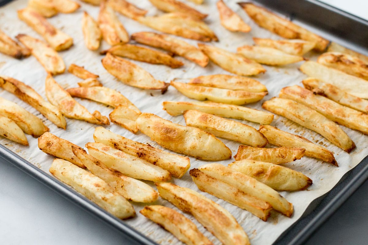 Homemade Baked French Fries (Oil Free!) - A Plantiful Path