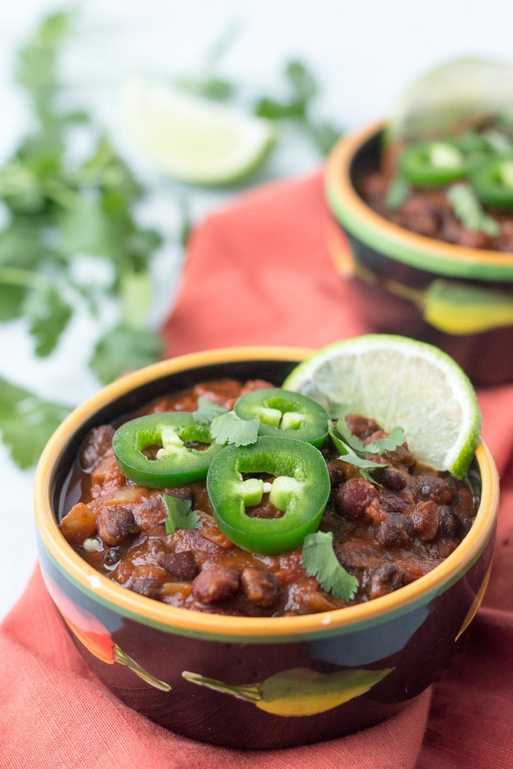 Vegan Chili with Beans - Oil Free- A Plantiful Path