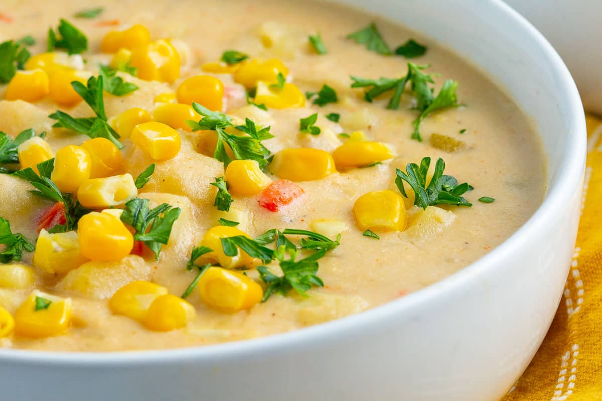 Vegan Corn Chowder - A Plantiful Path
