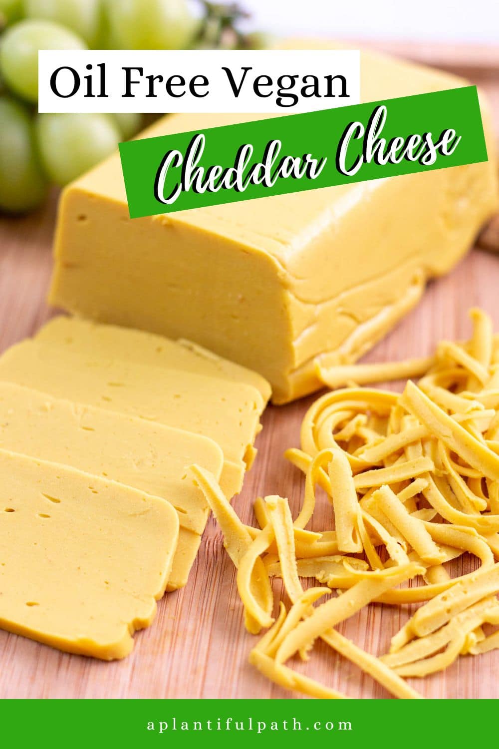 Vegan Cheddar Cheese without Oil - A Plantiful Path