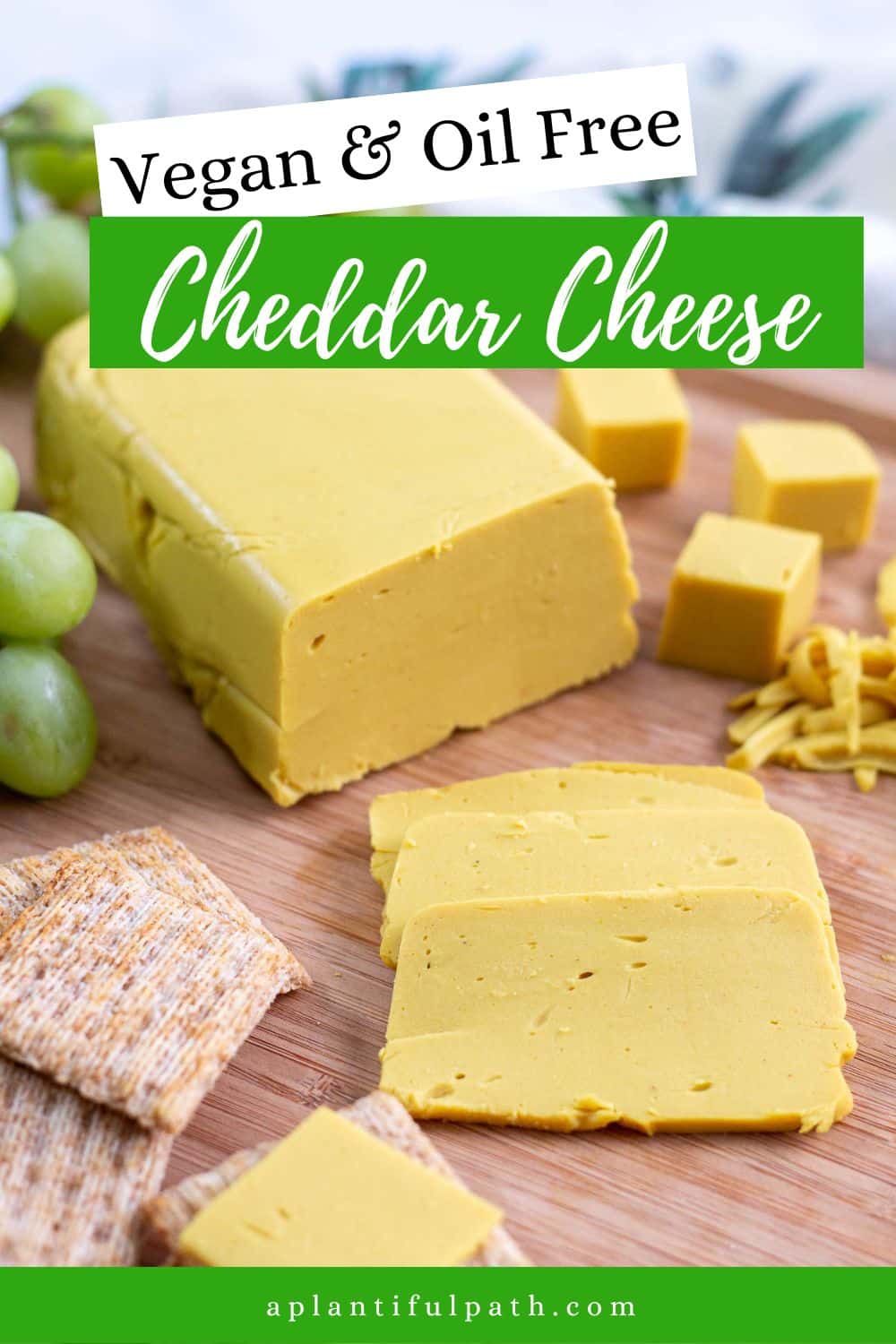 Vegan Cheddar Cheese without Oil - A Plantiful Path