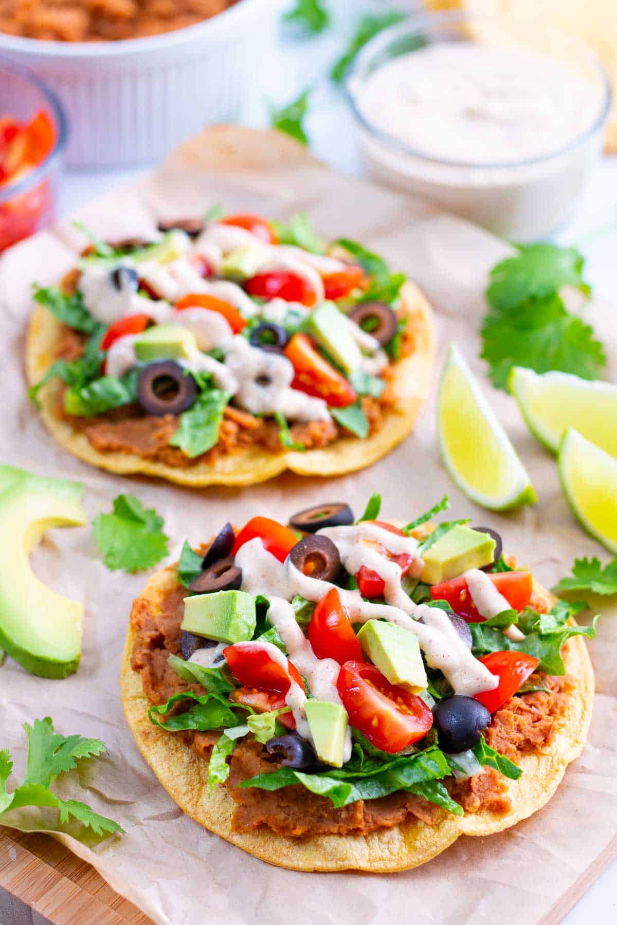 Healthy Oil Free Vegan Tostadas - A Plantiful Path