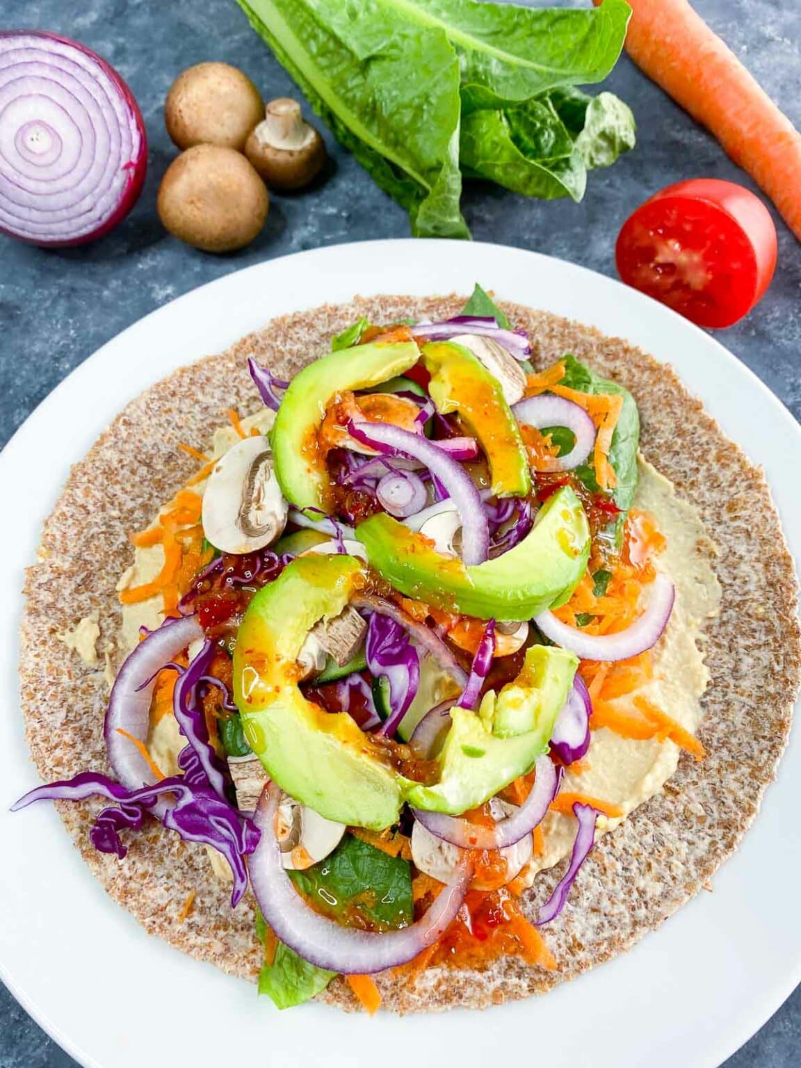Vegan Wraps with Hummus - A Plantiful Path