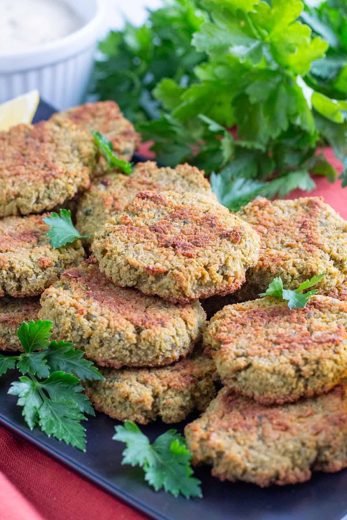 Oil Free Baked Falafel - A Plantiful Path