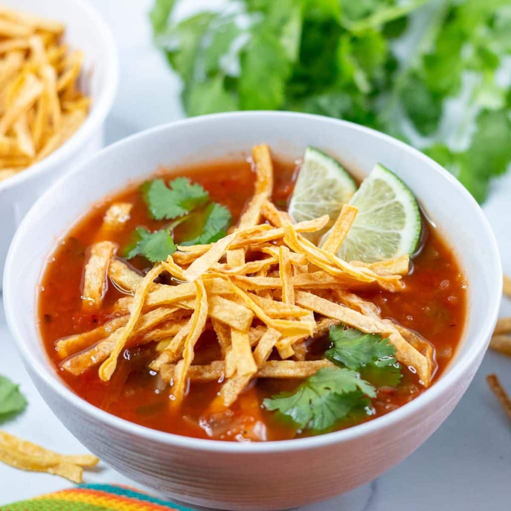 Vegan Tortilla Soup - A Plantiful Path